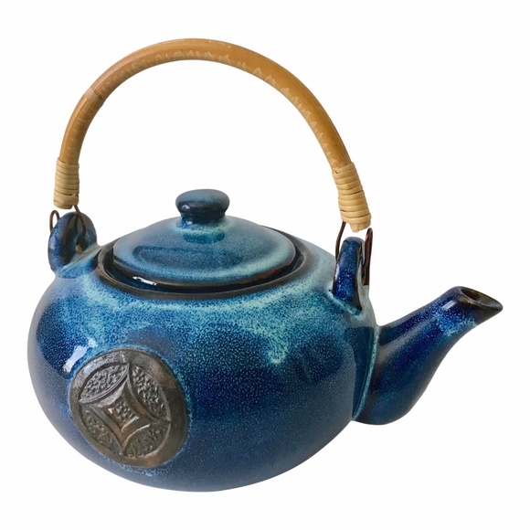 Accents | Vintage Royal Blue Glazed Kettle | Poshmark